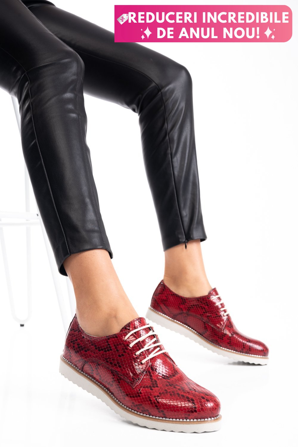 PANTOFI ROSII CRO PIELE NATURALA 2PC01673 - PANTOFICOMOZI