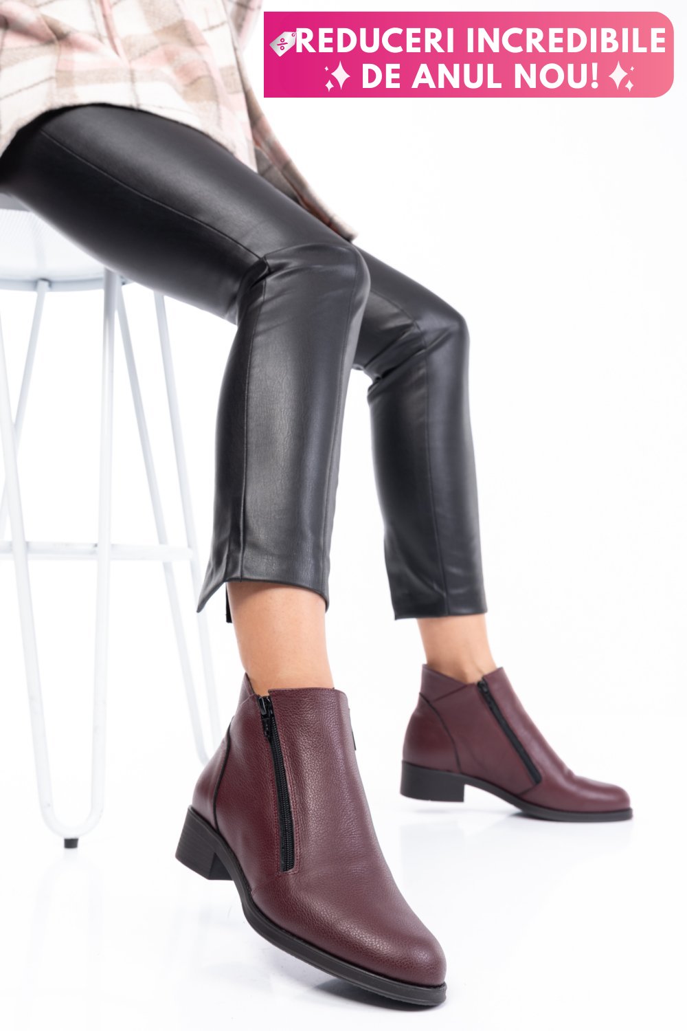 GHETE DAMA PIELE NATURALA VISINII 0PC1 - PANTOFICOMOZI